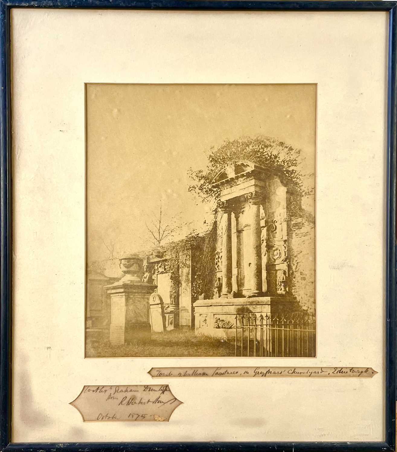 Lot 168 - A Victorian sepia photograph of a tomb in