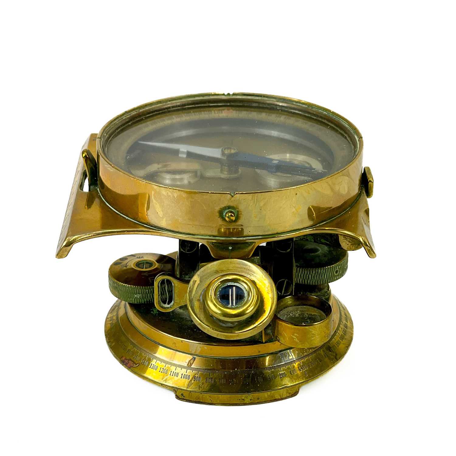 Lot 69 - A WW1 era brass artillery compass by C P