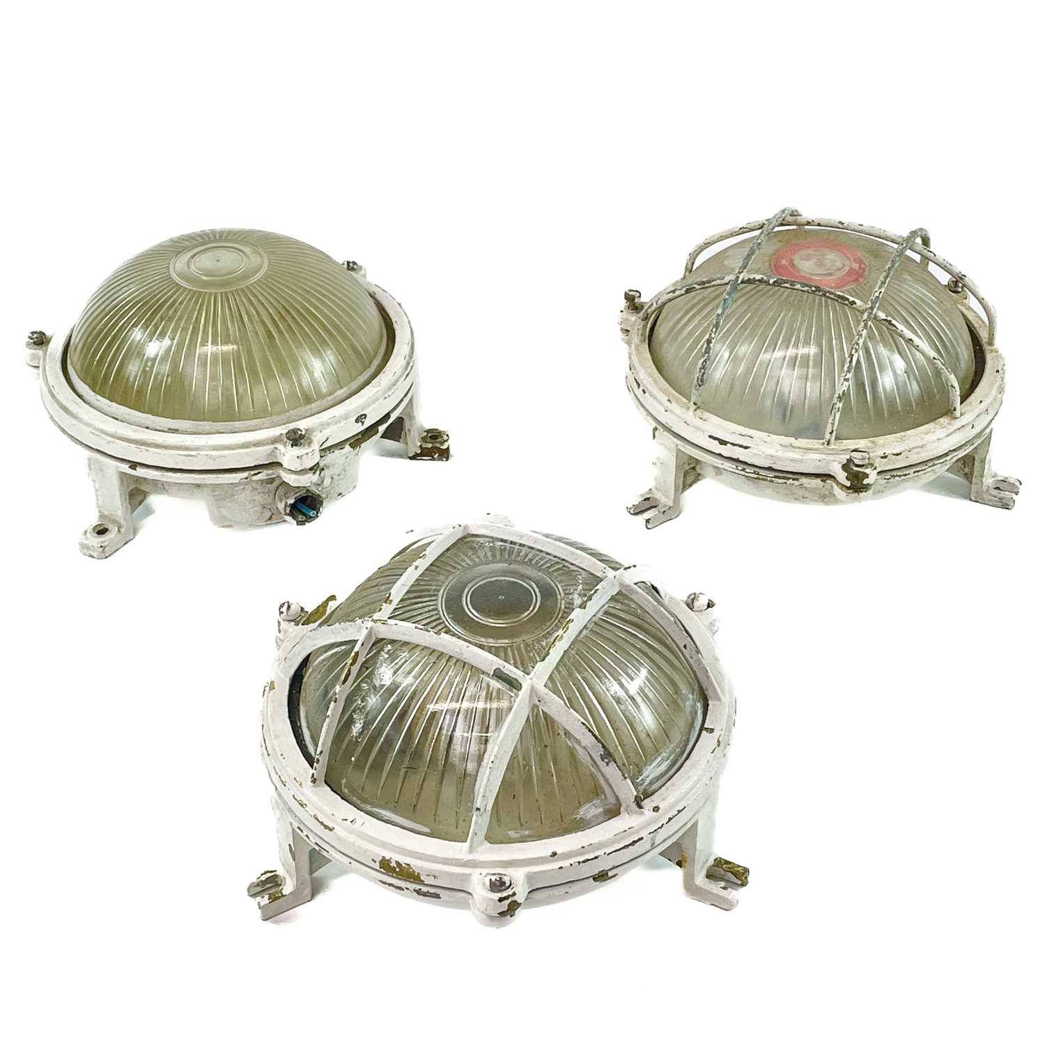 Lot 497 - A set of three marine bulkhead circular