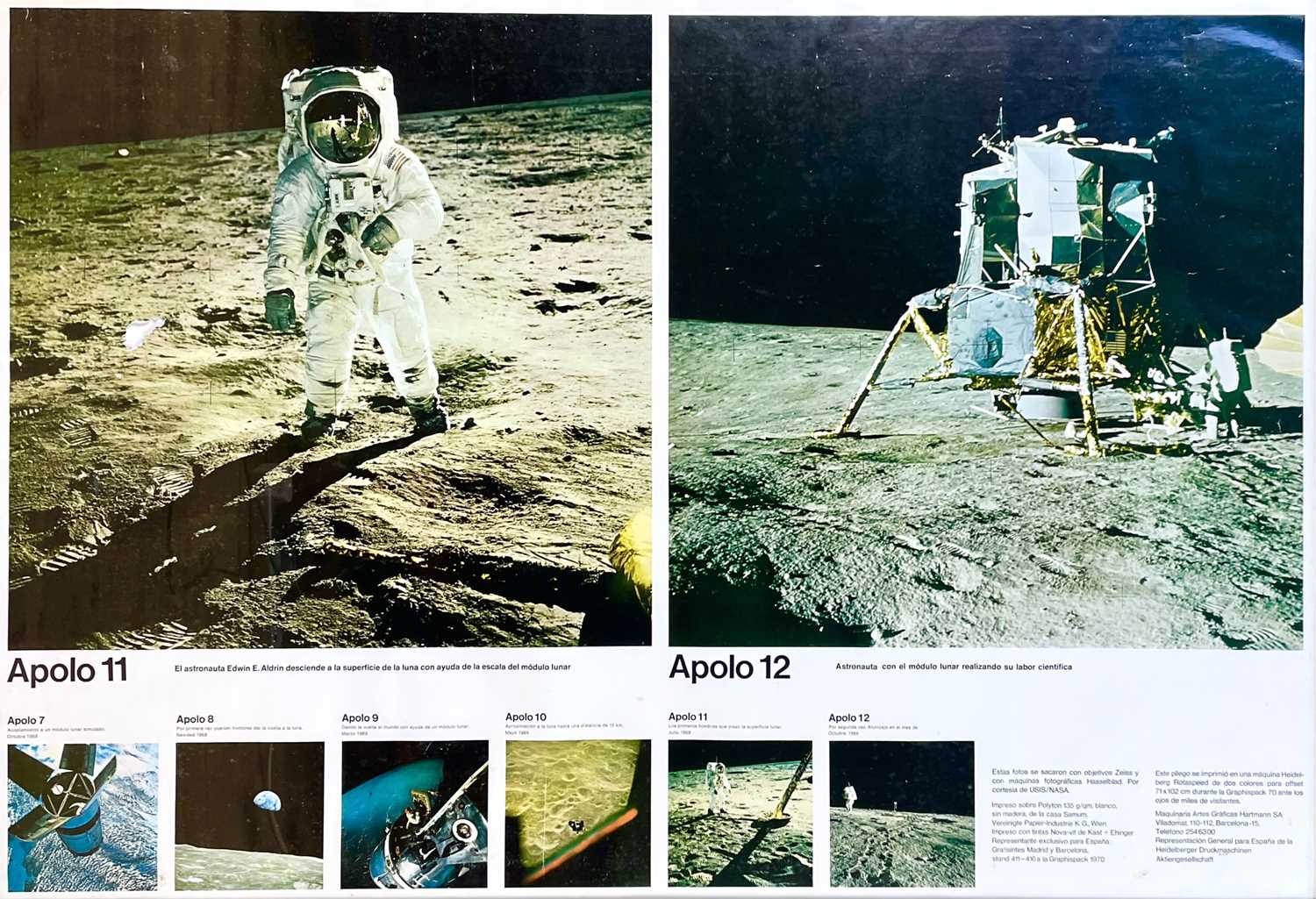 Lot 218 - Classic images of the Apollo 11 + 12 moon