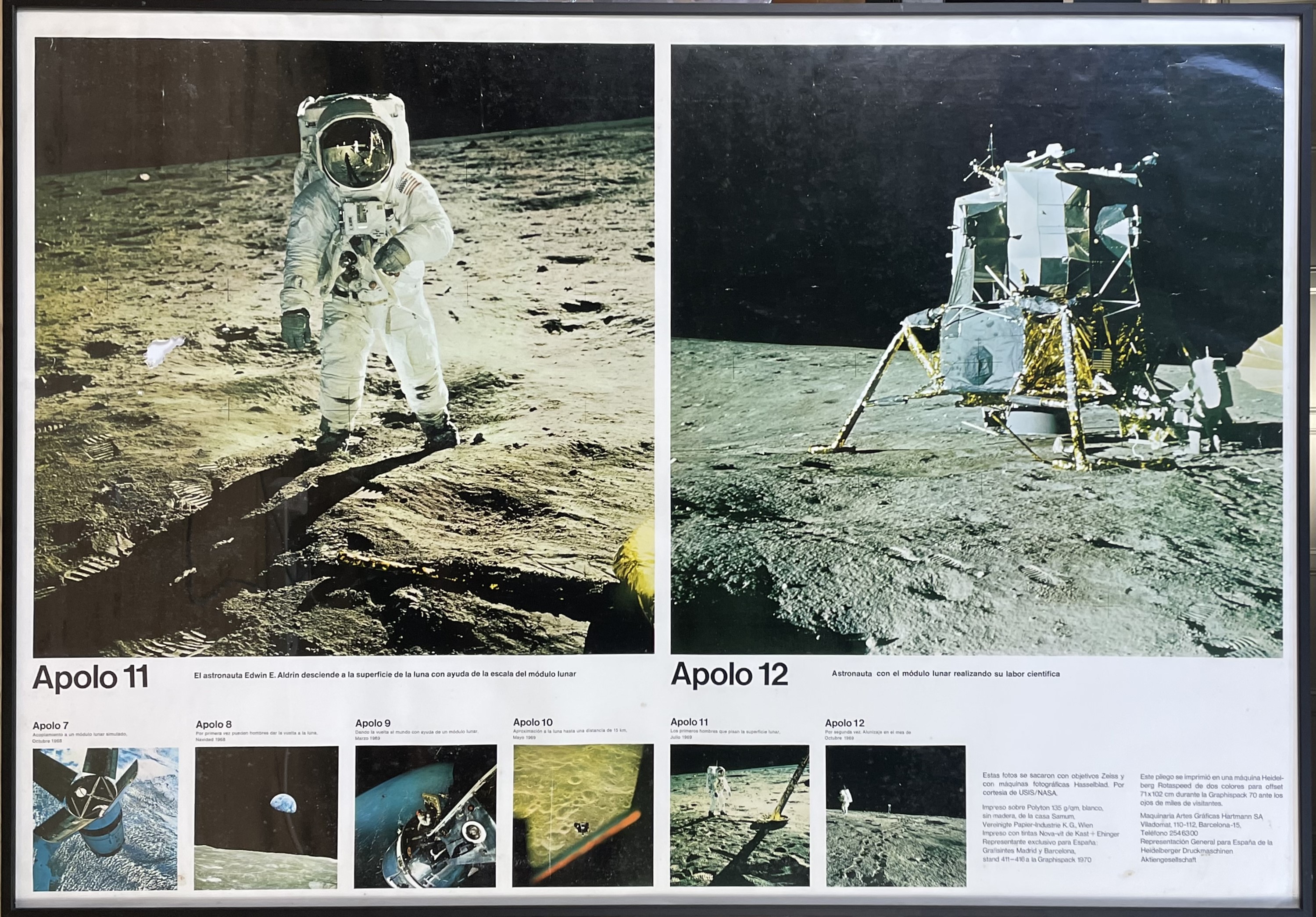 Lot 218 - Classic images of the Apollo 11 + 12 moon