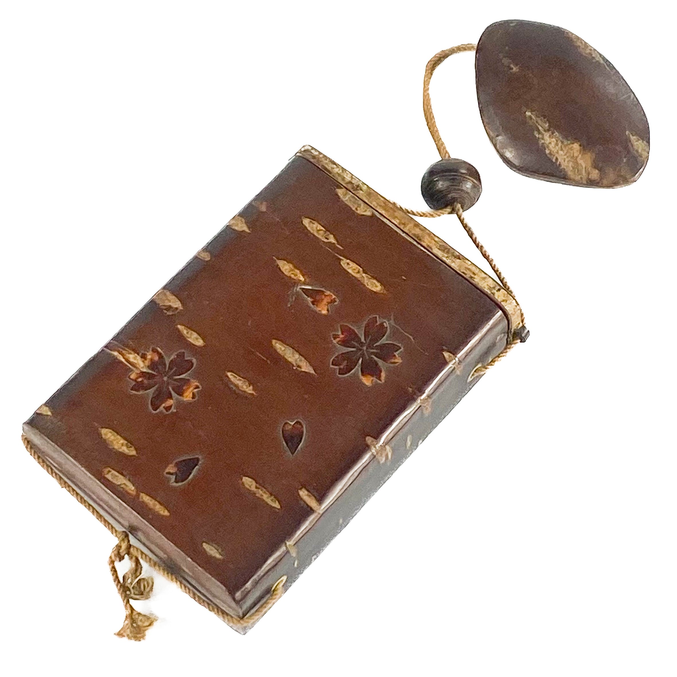 Lot 54 - A Japanese wood inro, Meiji period.