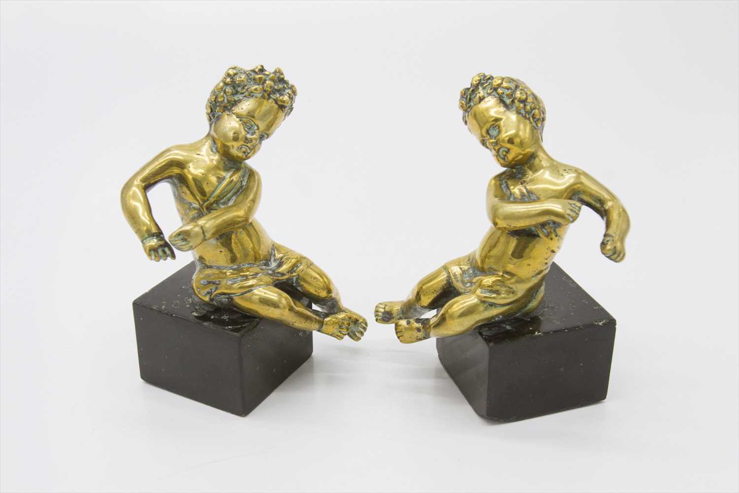 Lot 246 - A pair of 19th century gilt brass figures of