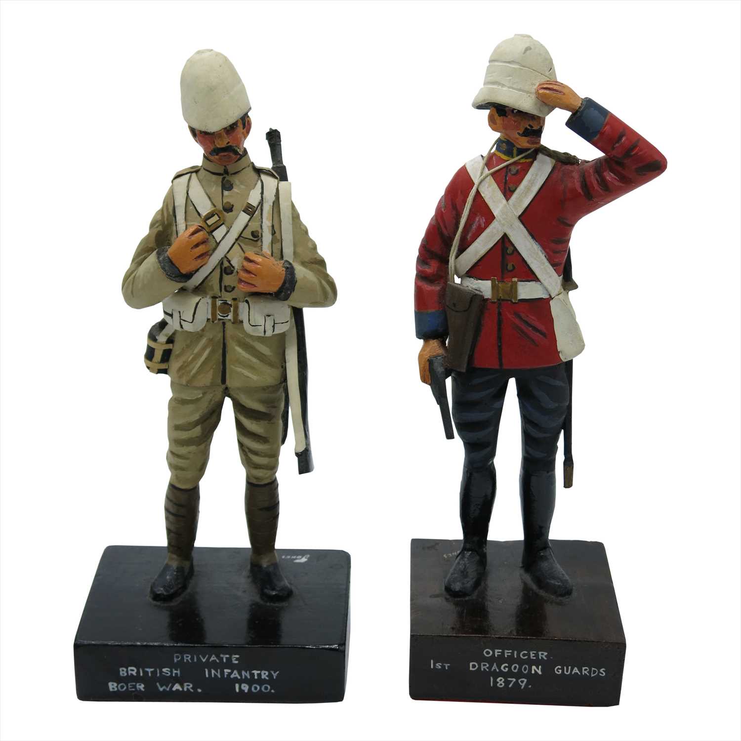 Lot 255 - A carved and painted mounted figure, 'Bugler,