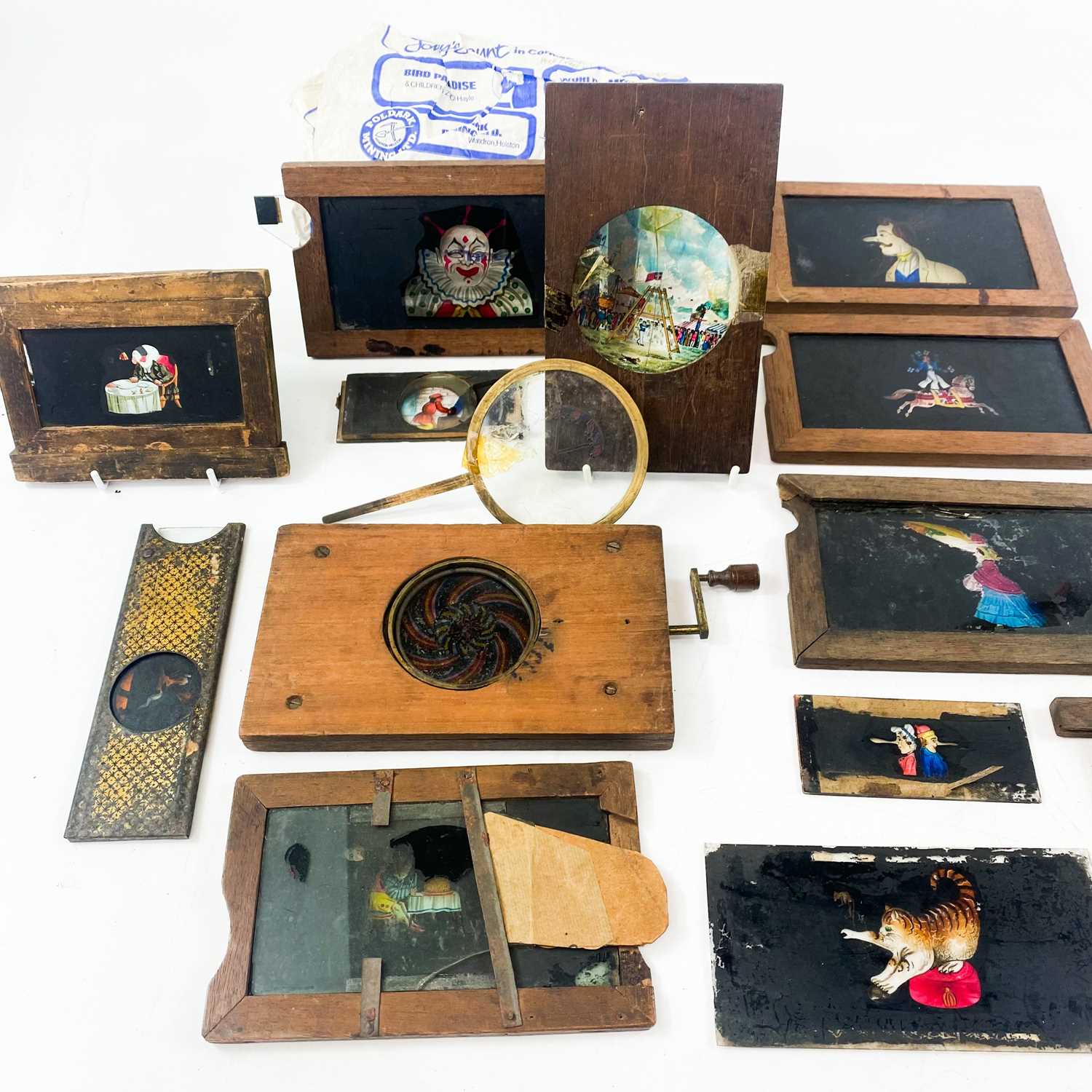 Lot 778 - Mechanical Magic Lantern Slides - Approx 20