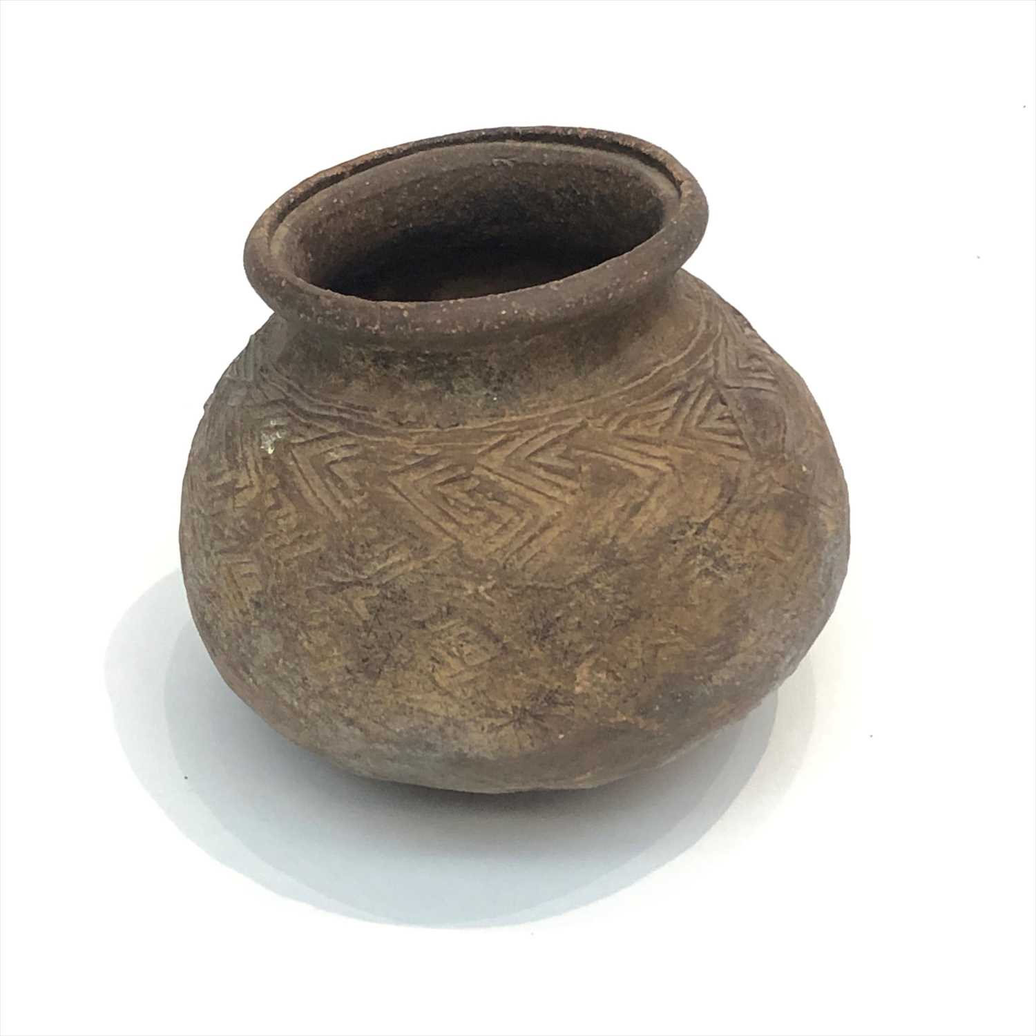 Lot 1494 - A pottery bowl, possibly bronze age, with
