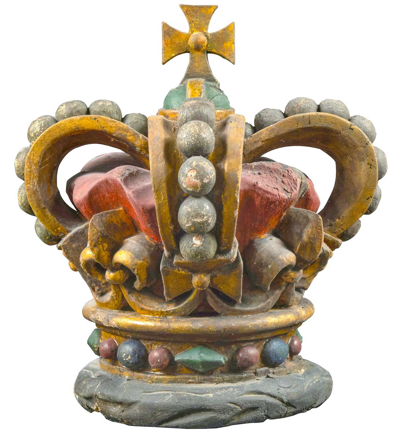 Lot 121 - A polychrome crown