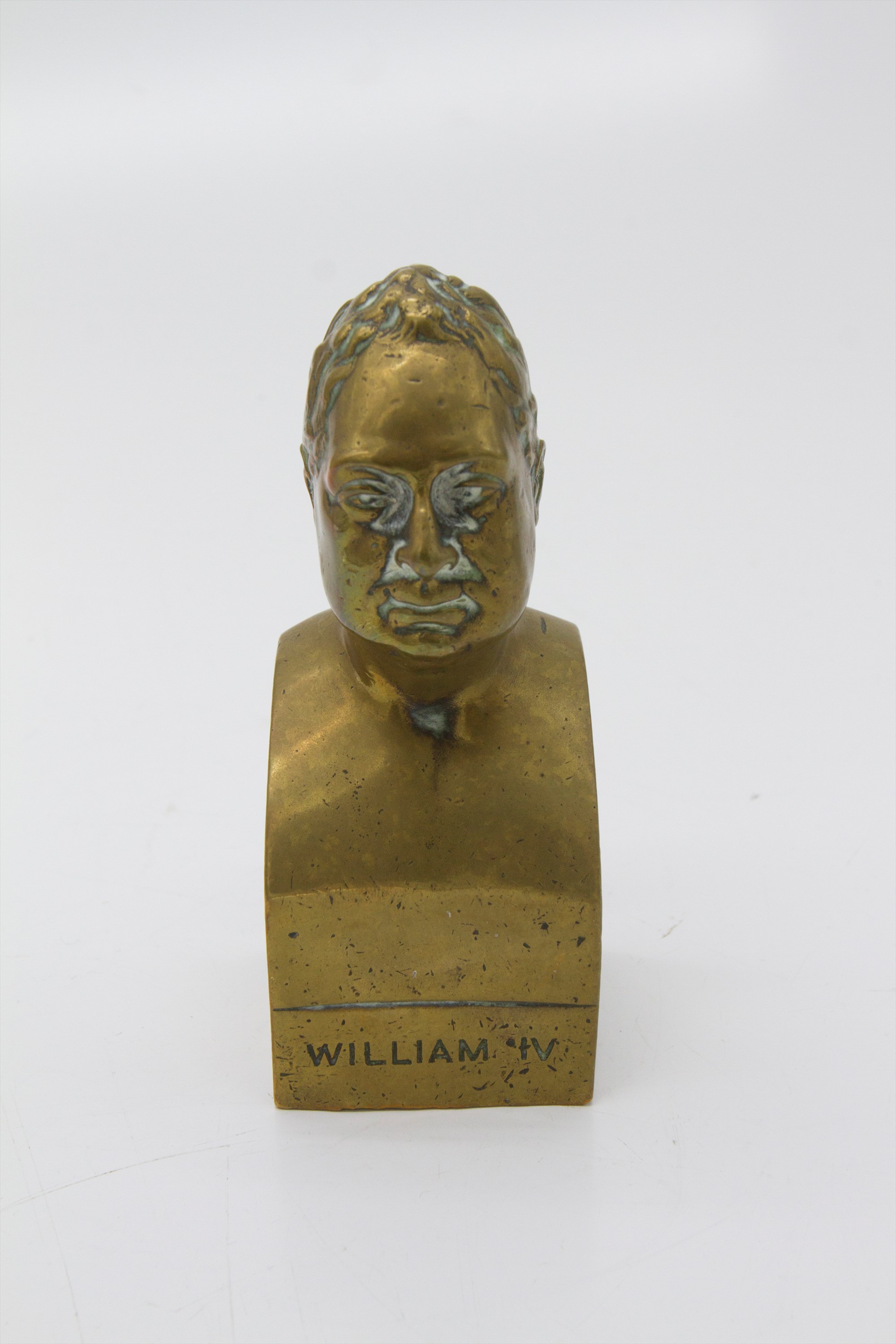 Lot 263 - A small library bronze bust of William IV,