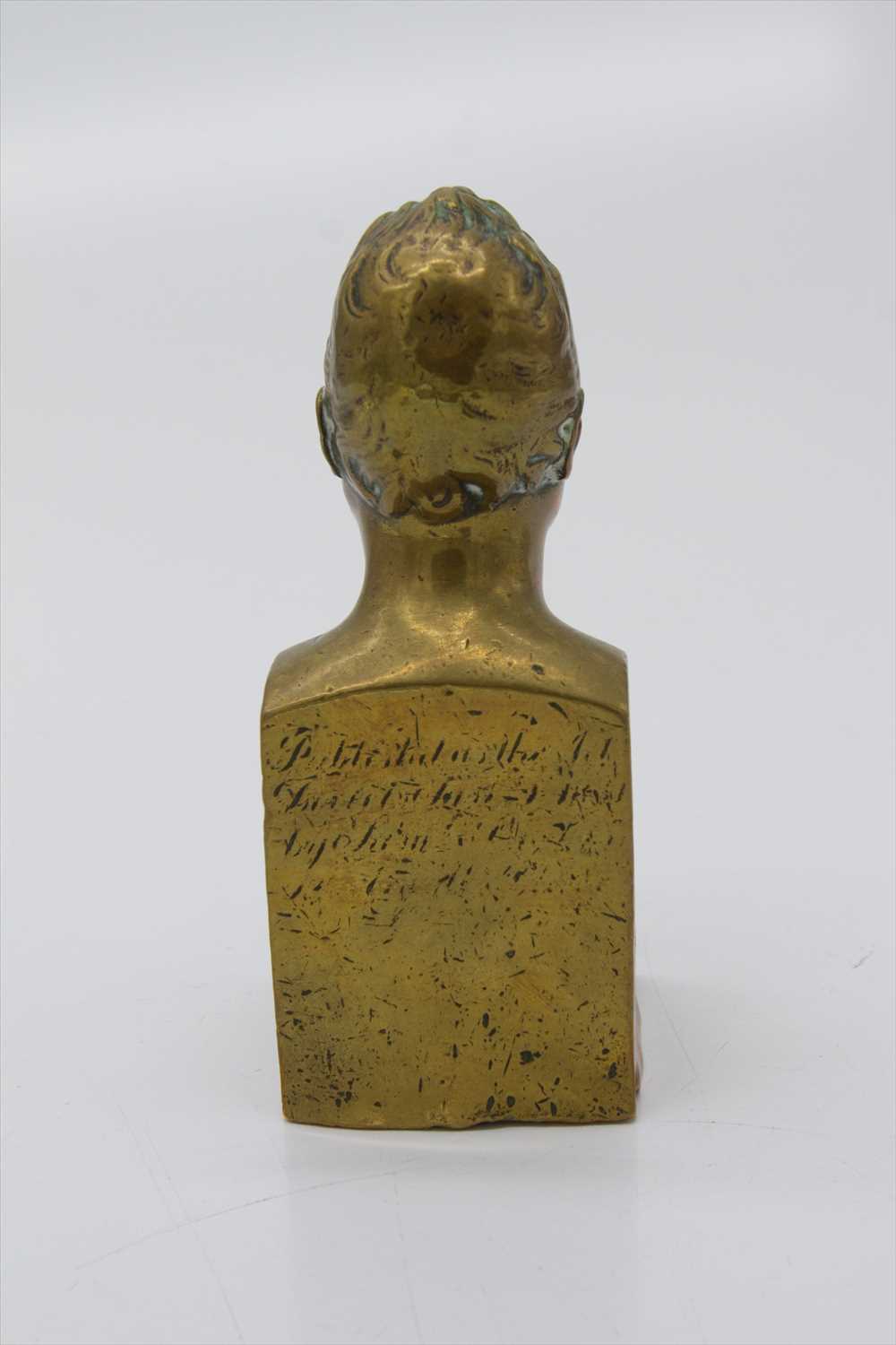 Lot 263 - A small library bronze bust of William IV,