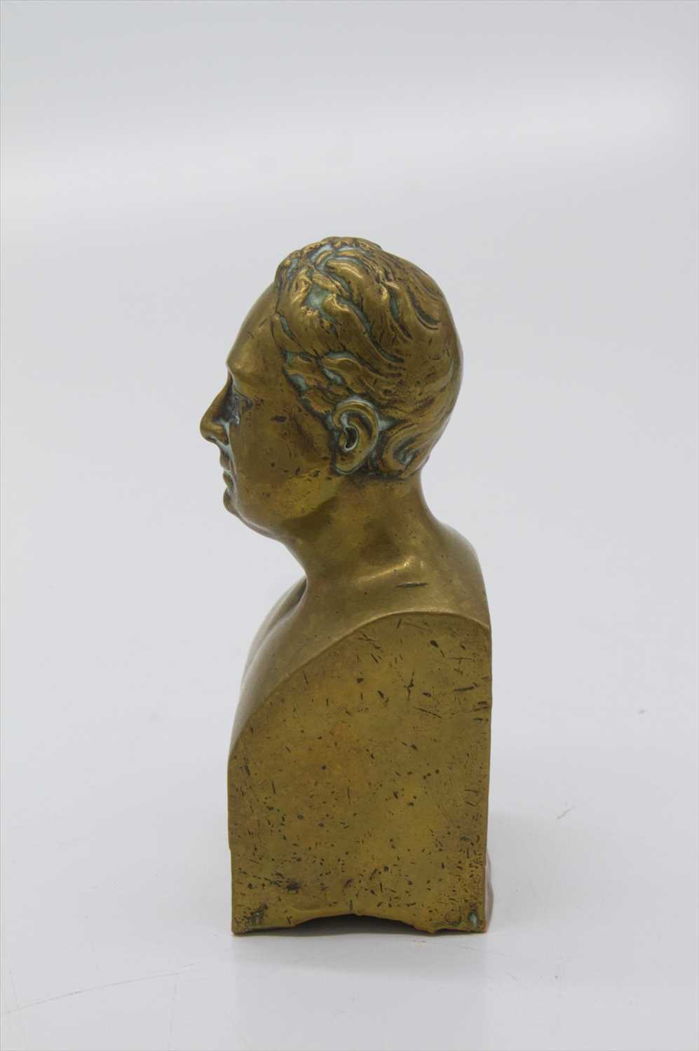 Lot 263 - A small library bronze bust of William IV,