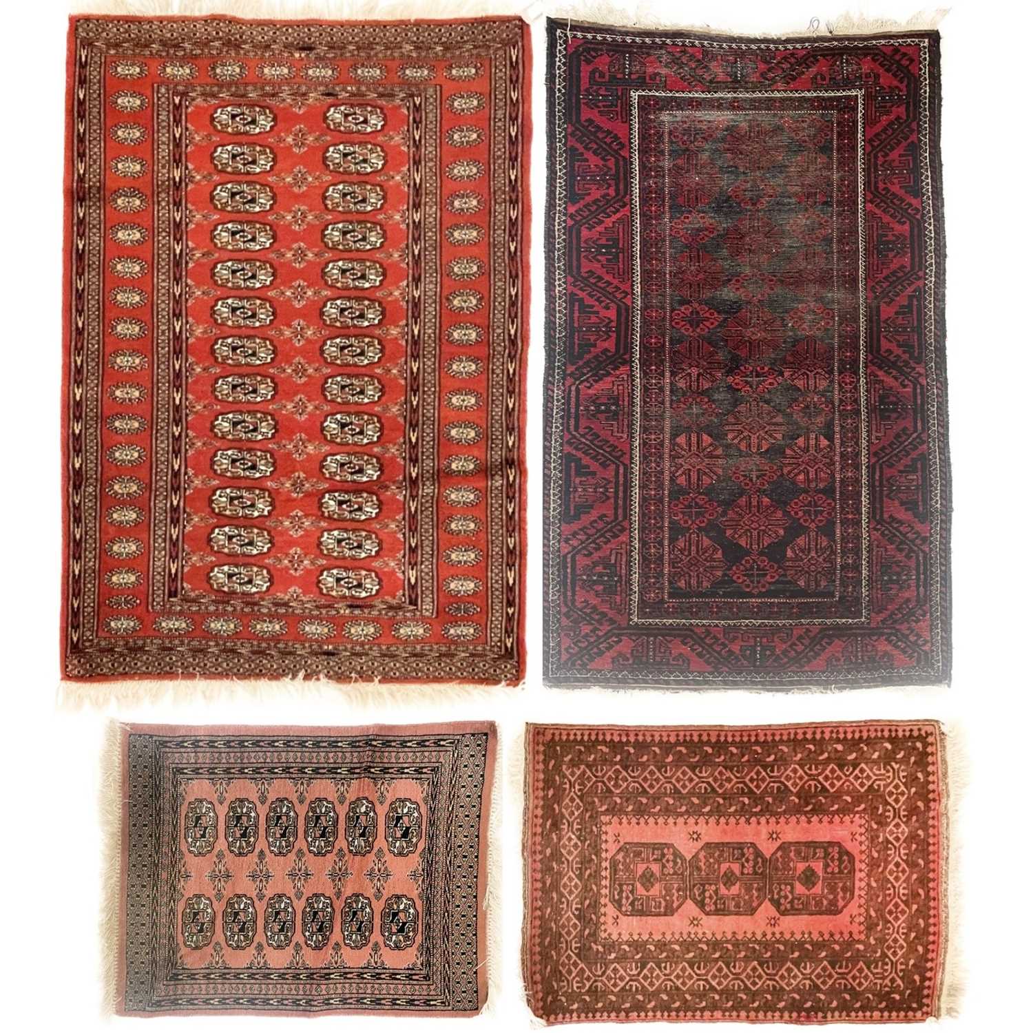 Lot 167 - A Belouch rug, Afghan rug and two Pakistan