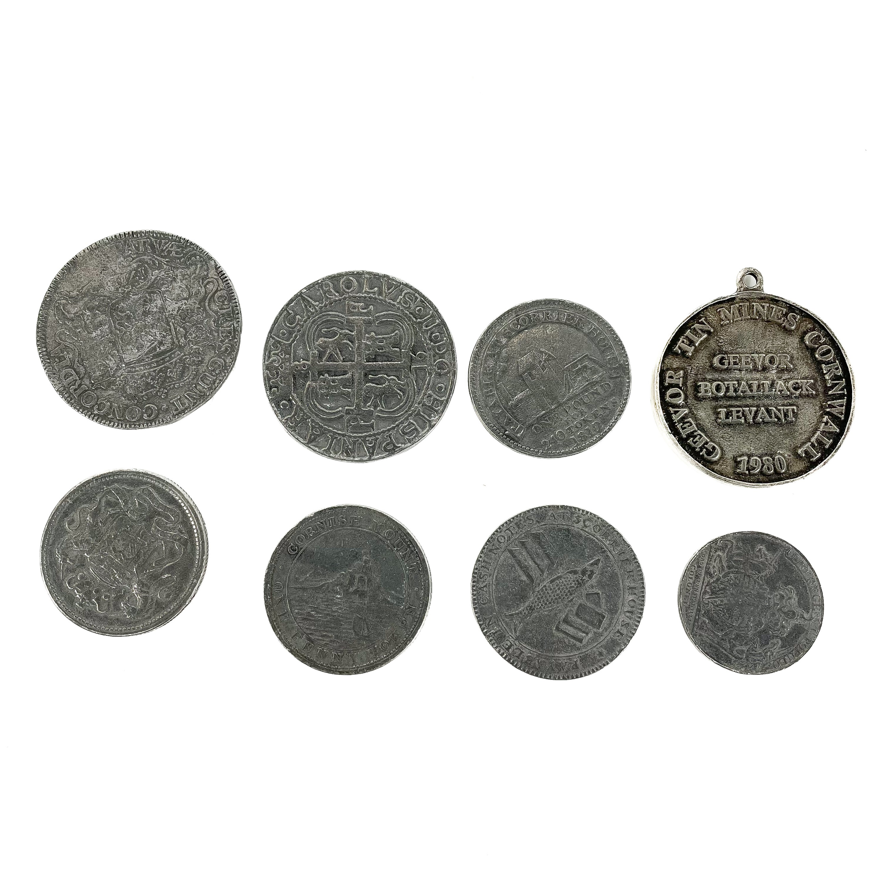 Lot 84 - Cornish and other tokens x8