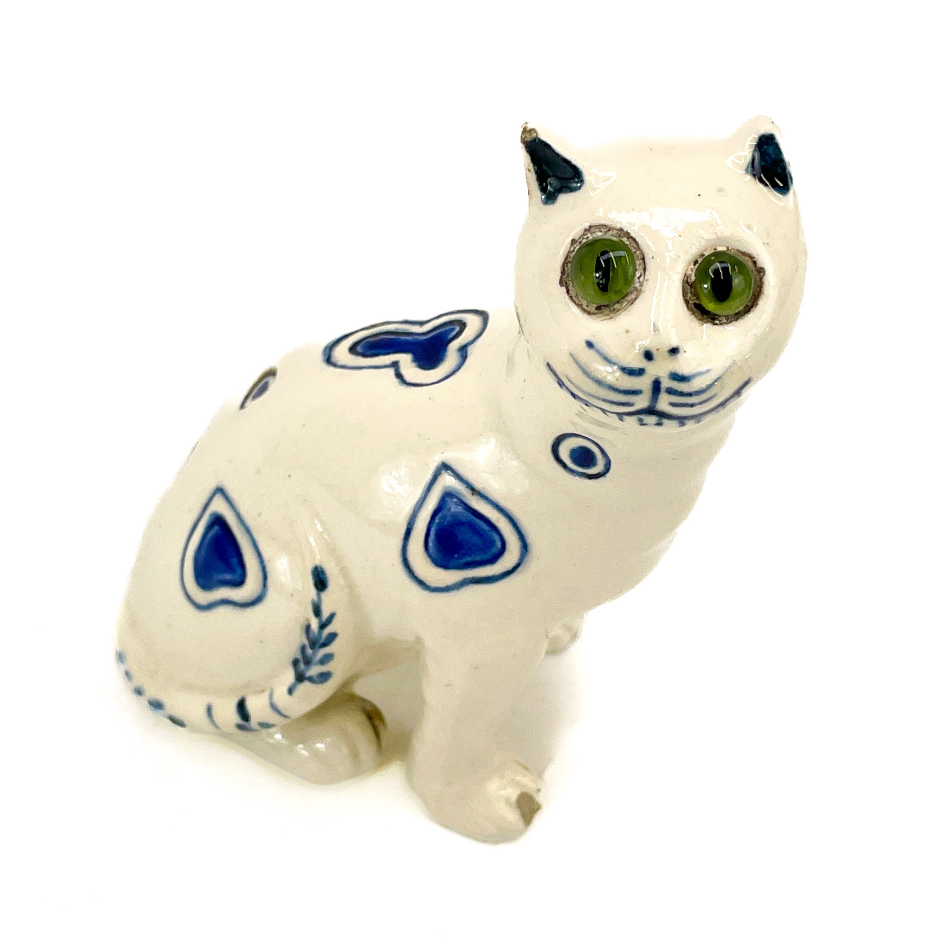 Lot 891 - A Galle or Masonic style small pottery cat