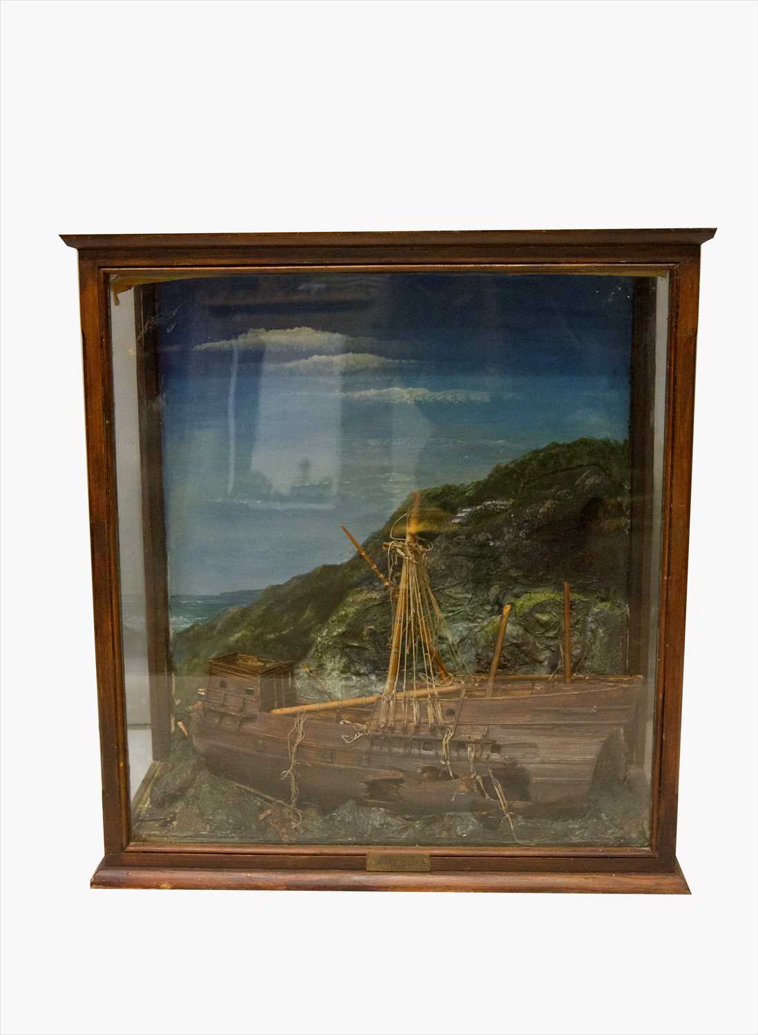 Lot 305 - A diorama model of the wreck of the ship