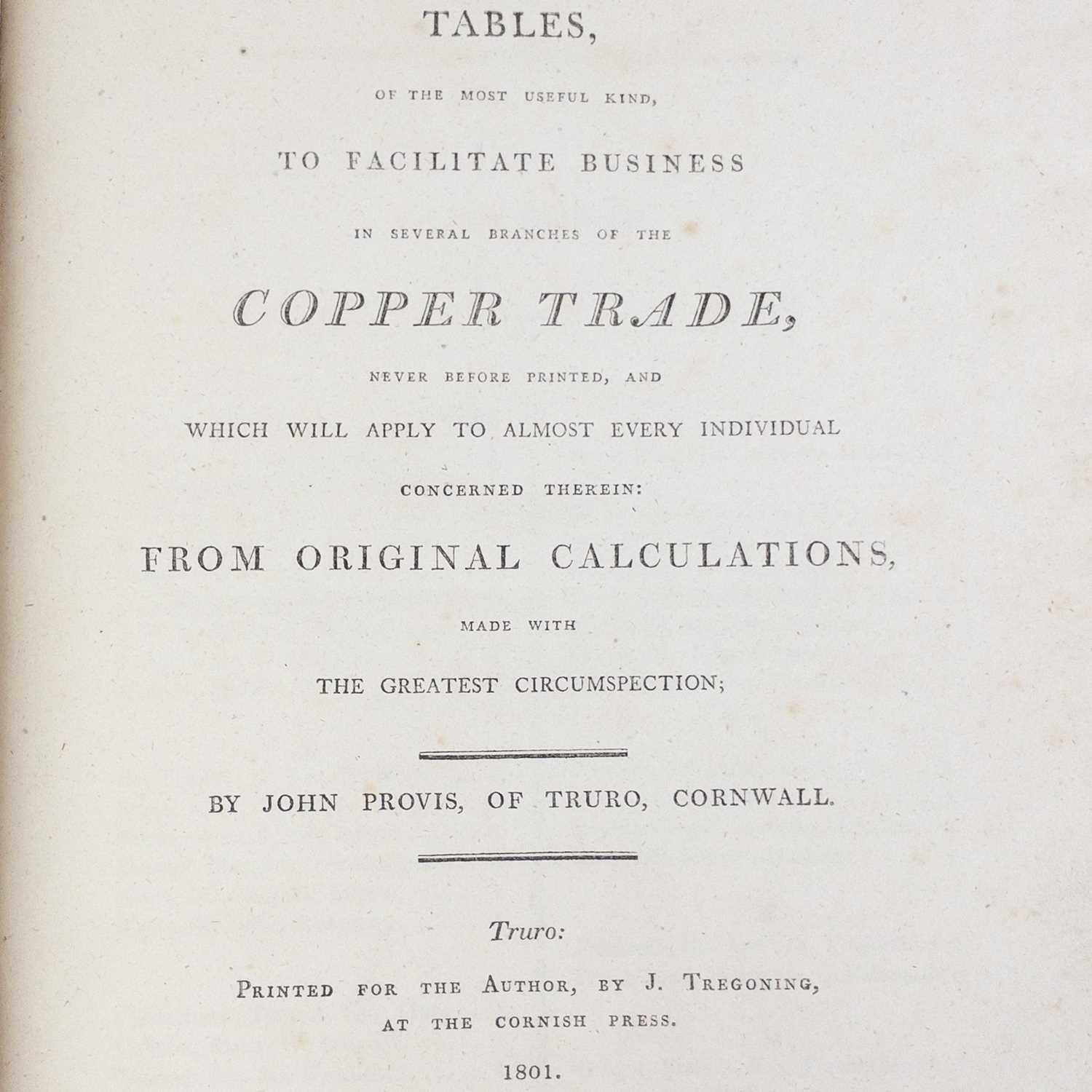 Lot 731 - John Provis of Truro.