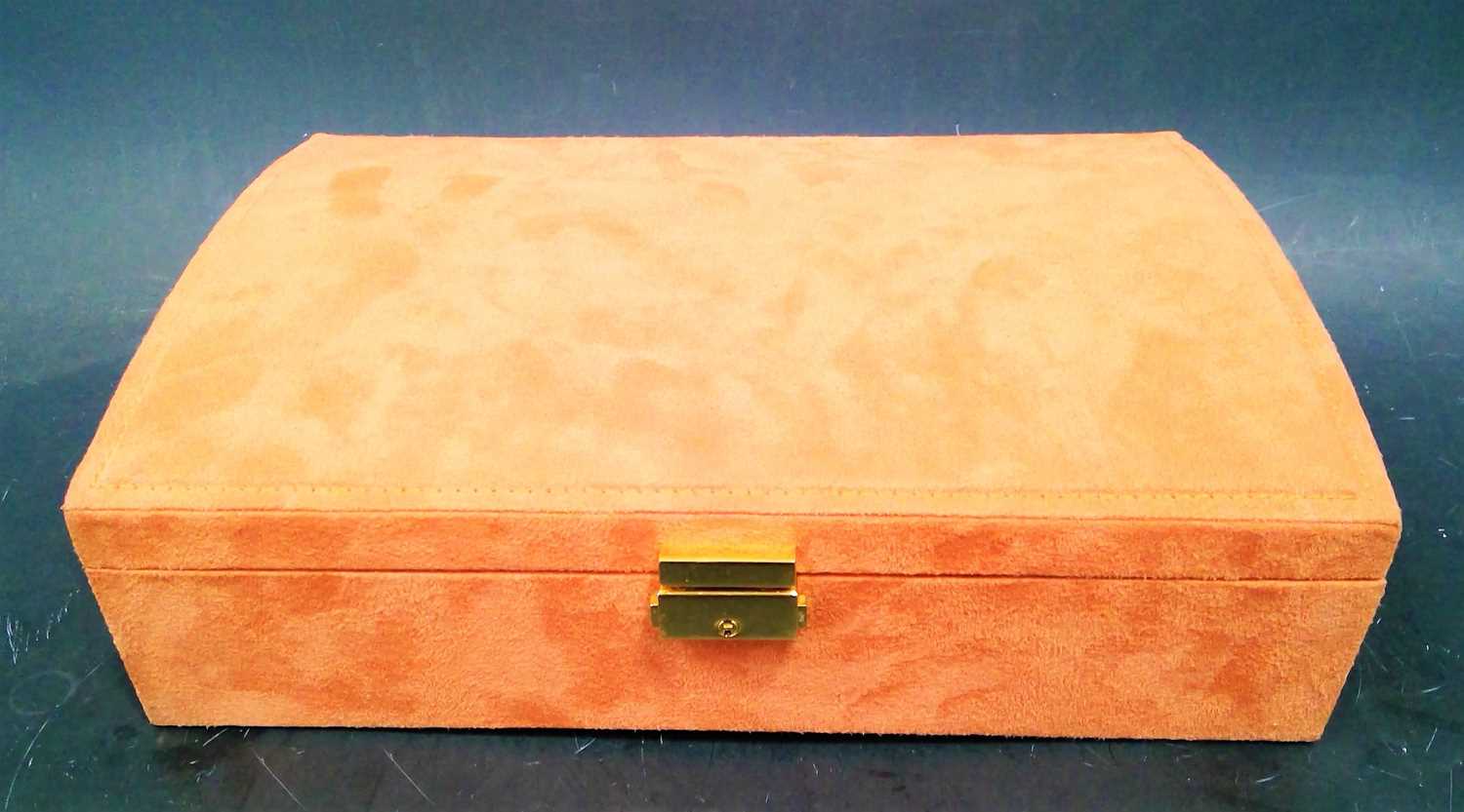 Lot 105 - A large multi-level jewellery box in faux