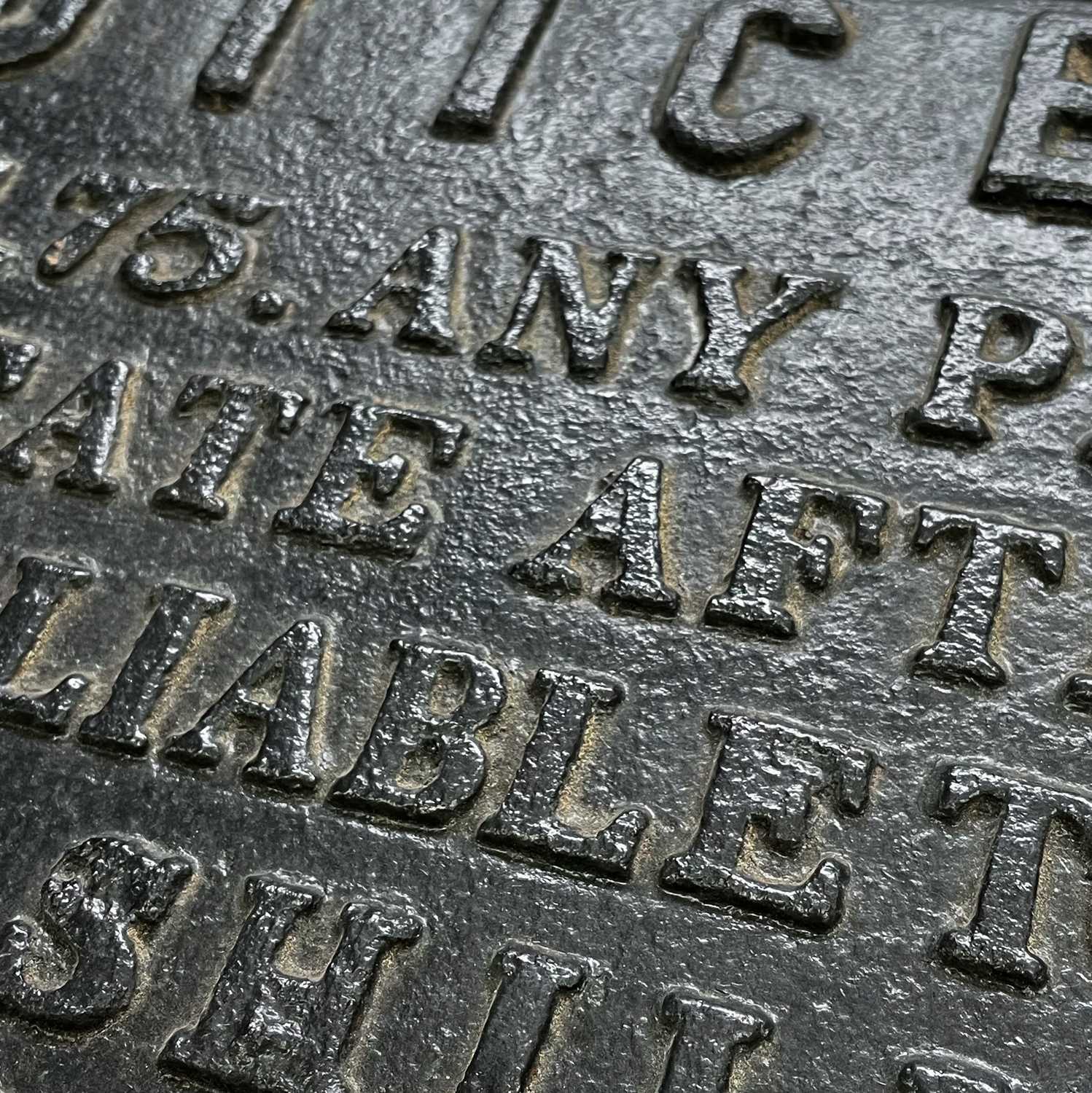 Lot 89 - A cast iron railway sign.