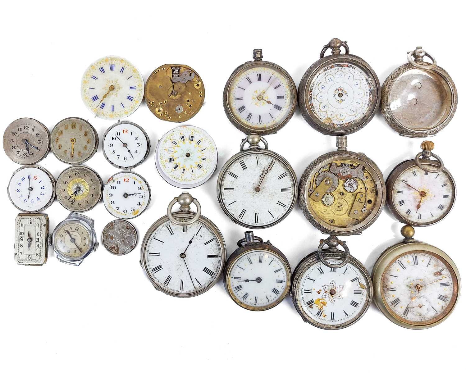 Lot 63 - A collection of fob watches, wrist watches