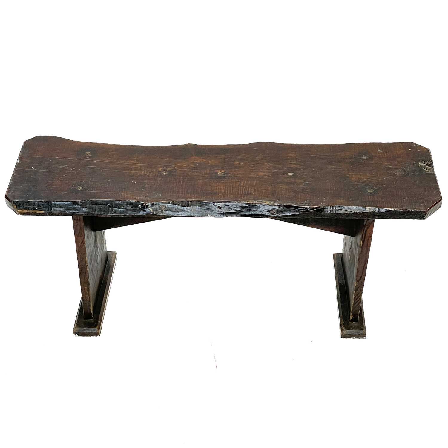 Lot 238 - A rustic elm form or bench.