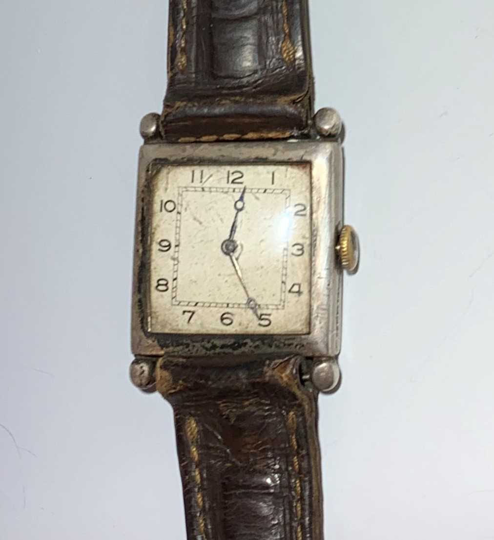Lot 2615 - A square faced gentleman's Rolex wristwatch,