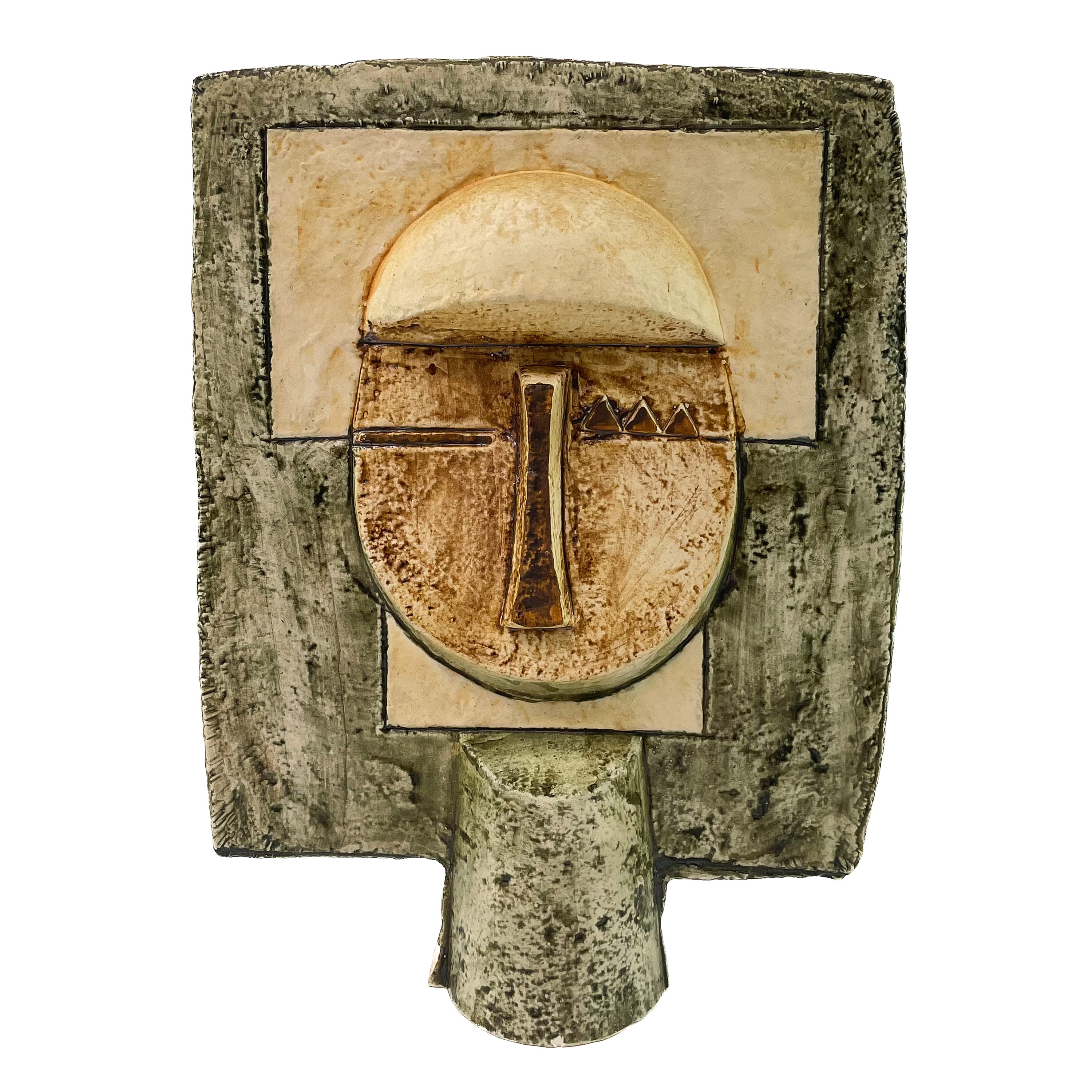 Lot 409 - A Troika pottery Aztec mask type three.