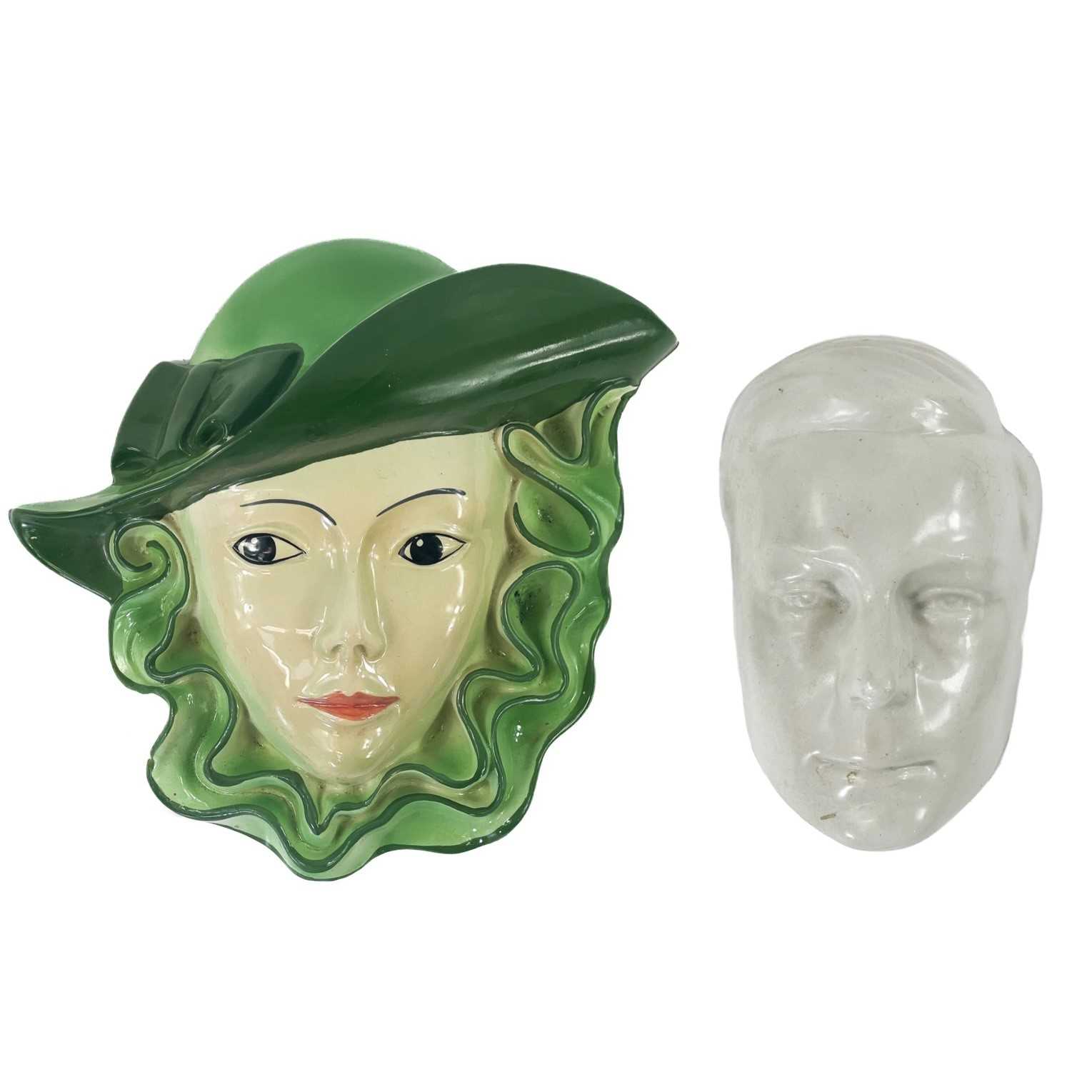 Lot 905 - A pottery wall mask of Edward VIII 'Our