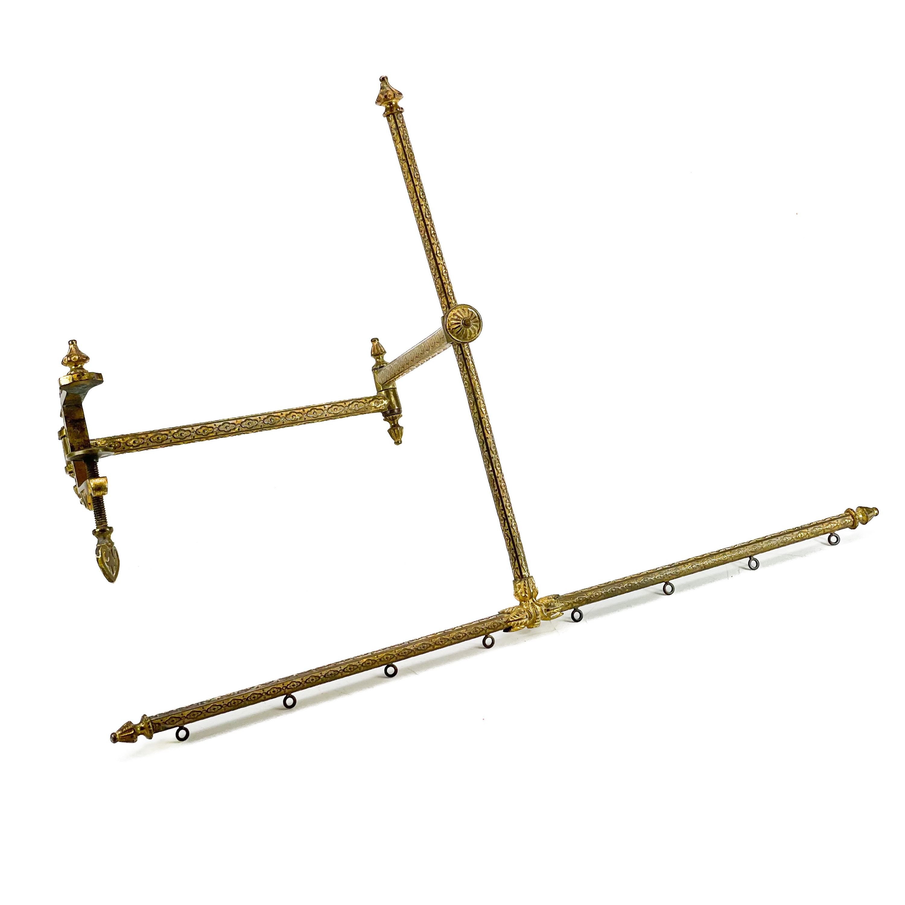 Lot 81 - A gilt metal tapestry adjustable frame with