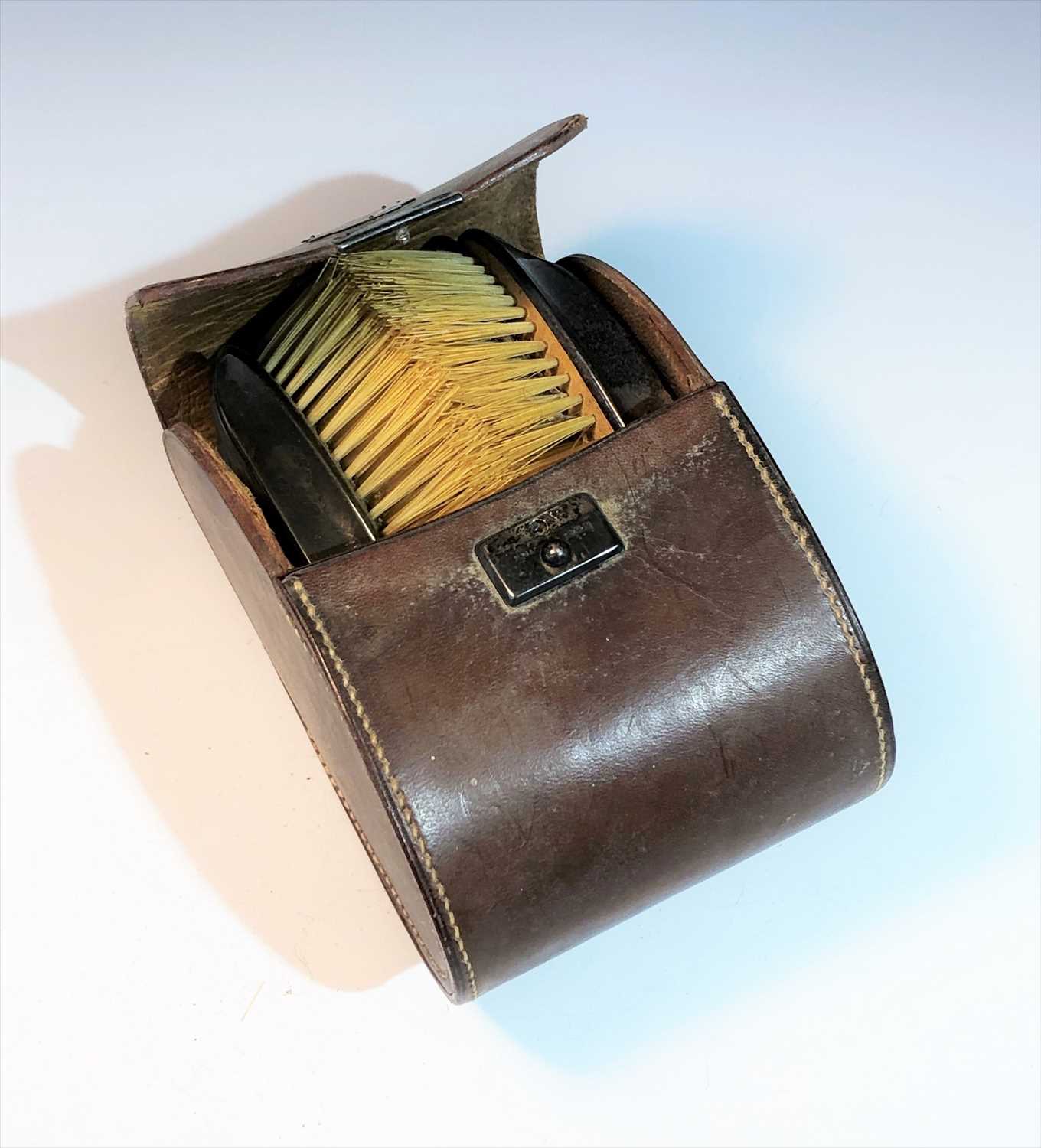 Lot 2083 - A pair of engine turned silver mounted