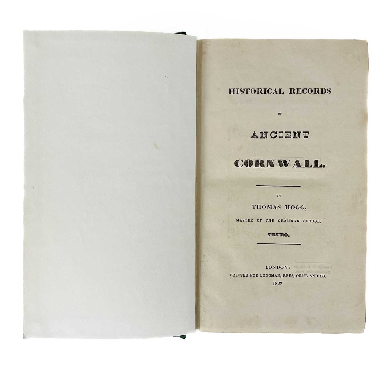 Lot 85 - Thomas Hogg. 'Historical Records of Ancient