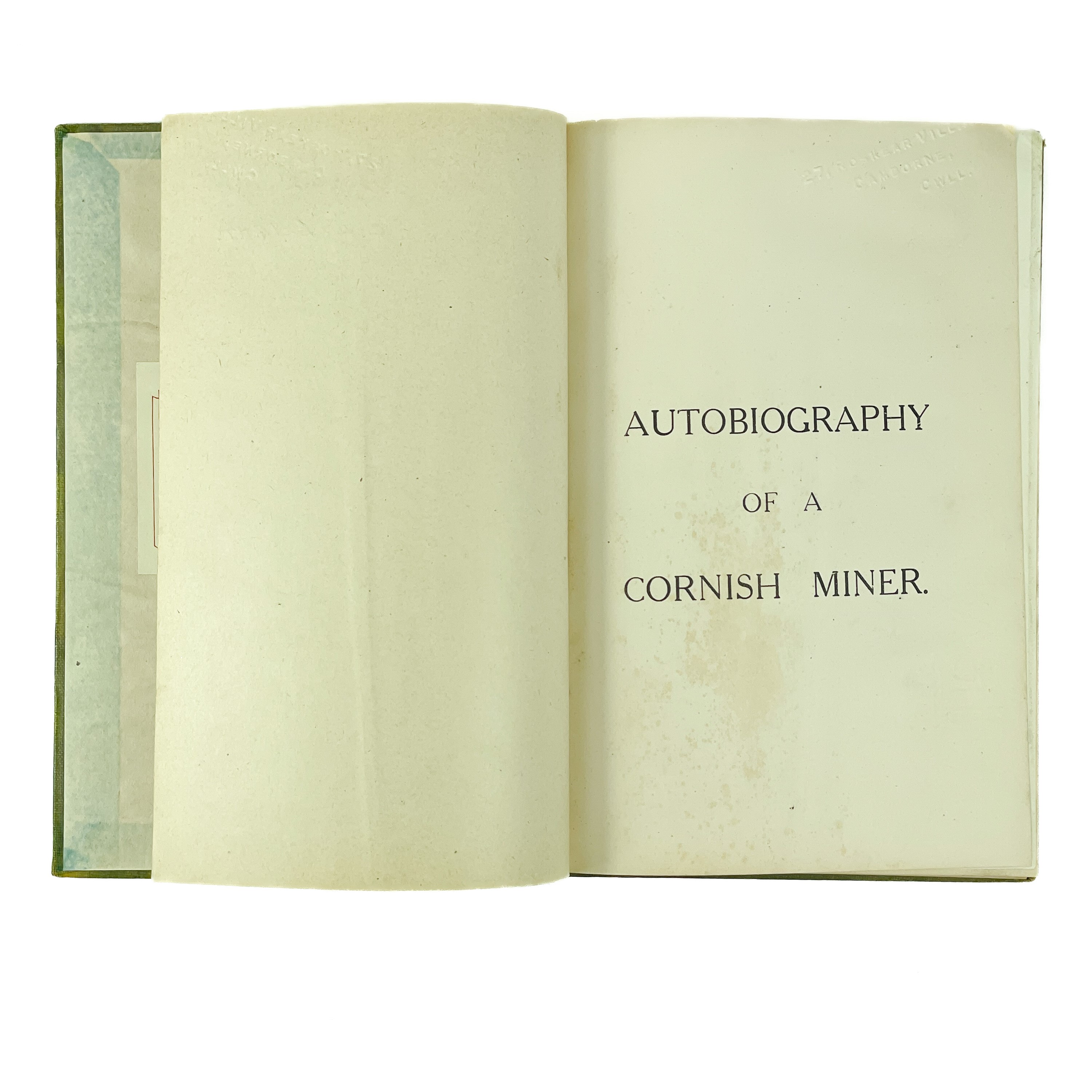 Lot 286 - Thomas Oliver. 'Autobiography of a Cornish