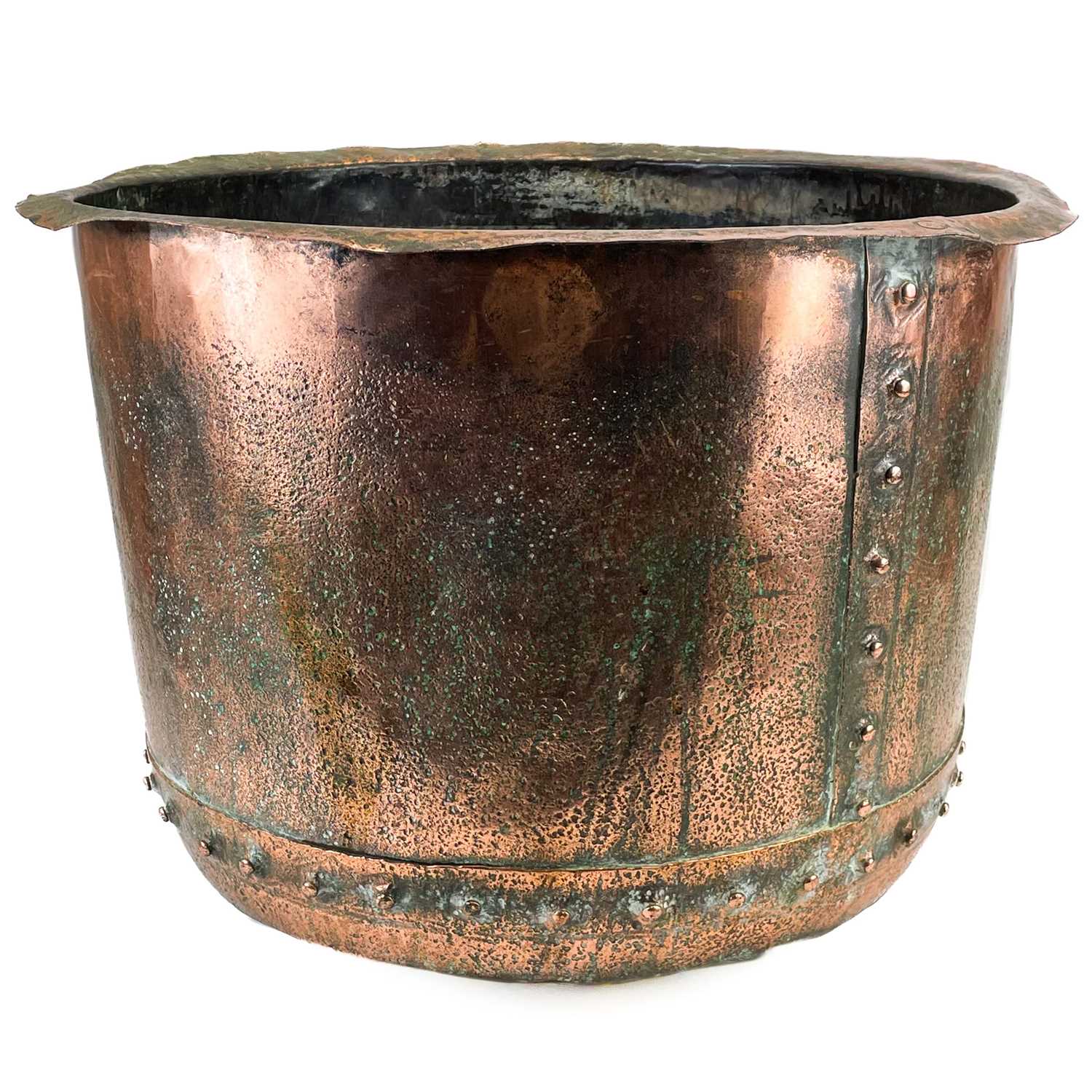 Lot 144 - A large late Victorian riveted copper